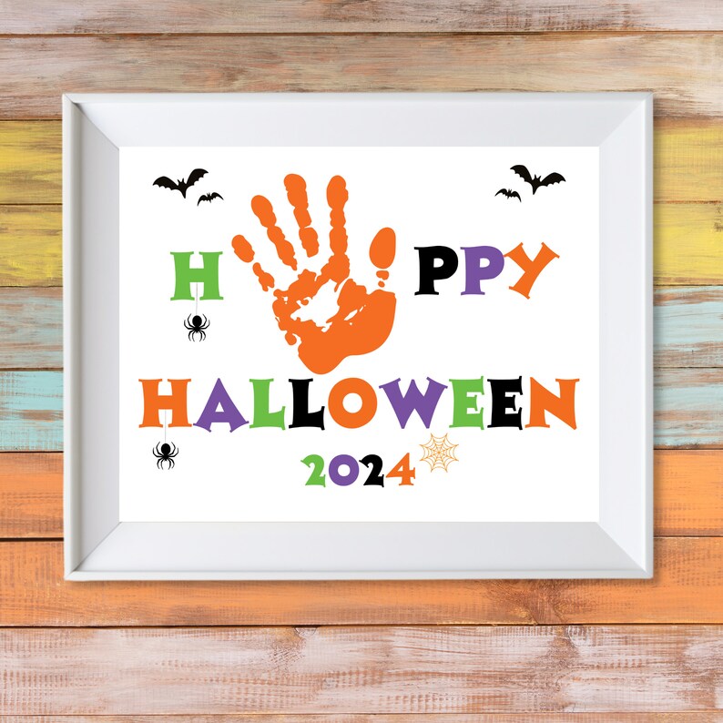 Halloween Handprint Art, Handprint Craft, Happy Halloween Preschool ...