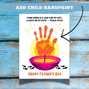 Father's Day Bible Handprint Art, Handprint Craft, Preschool Baby ...