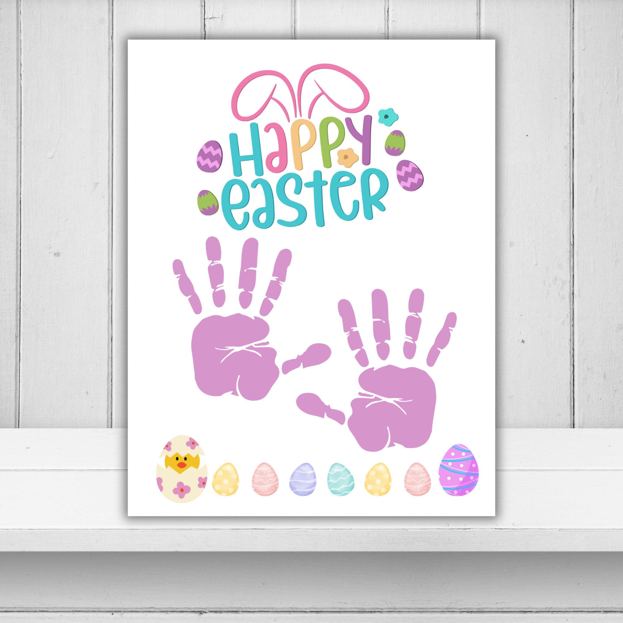 Easter Handprint Keepsake, Handprint Craft, Toddler Handprint ...