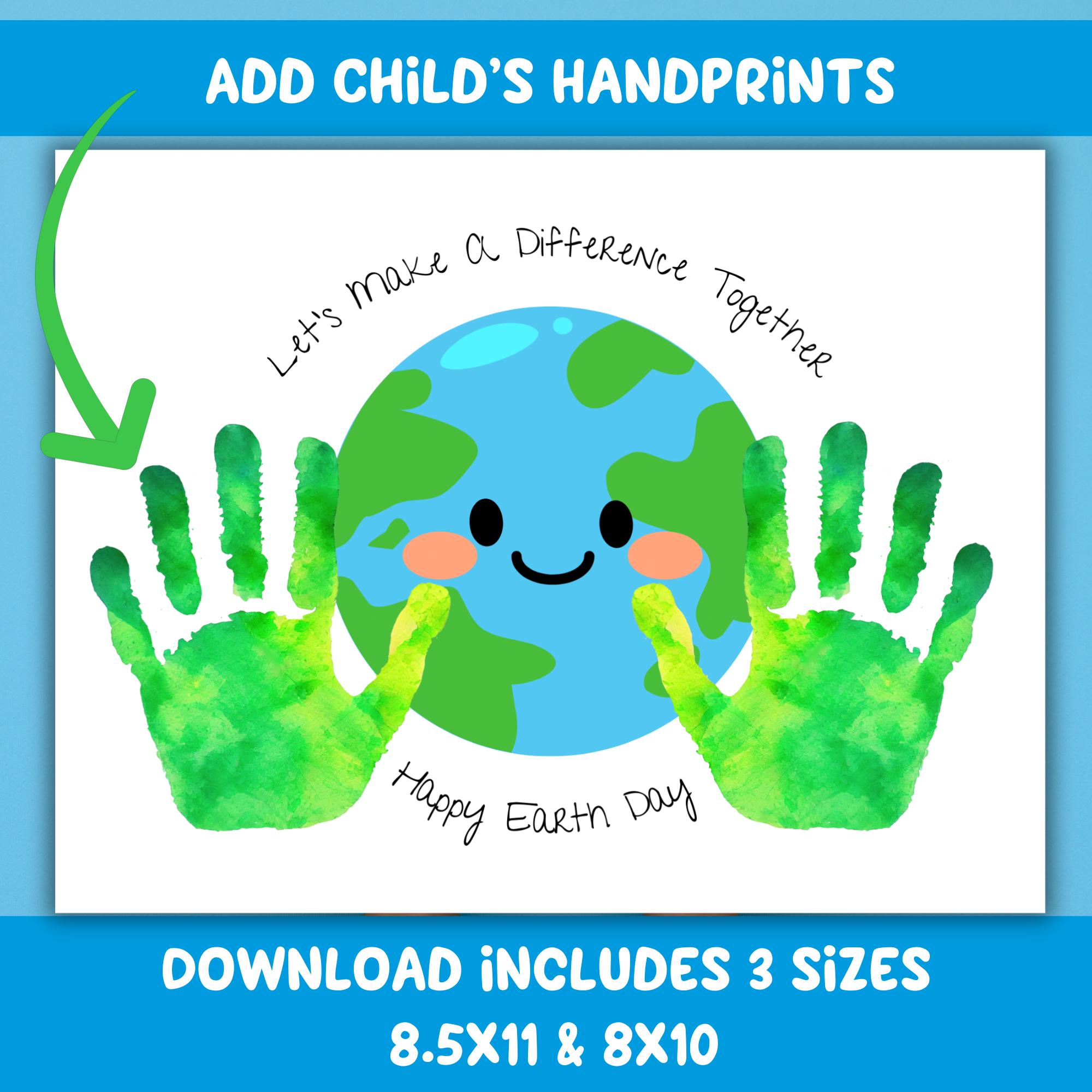 Earth Day Handprint Craft, Handprint Art, Earth Day Preschool Activity ...