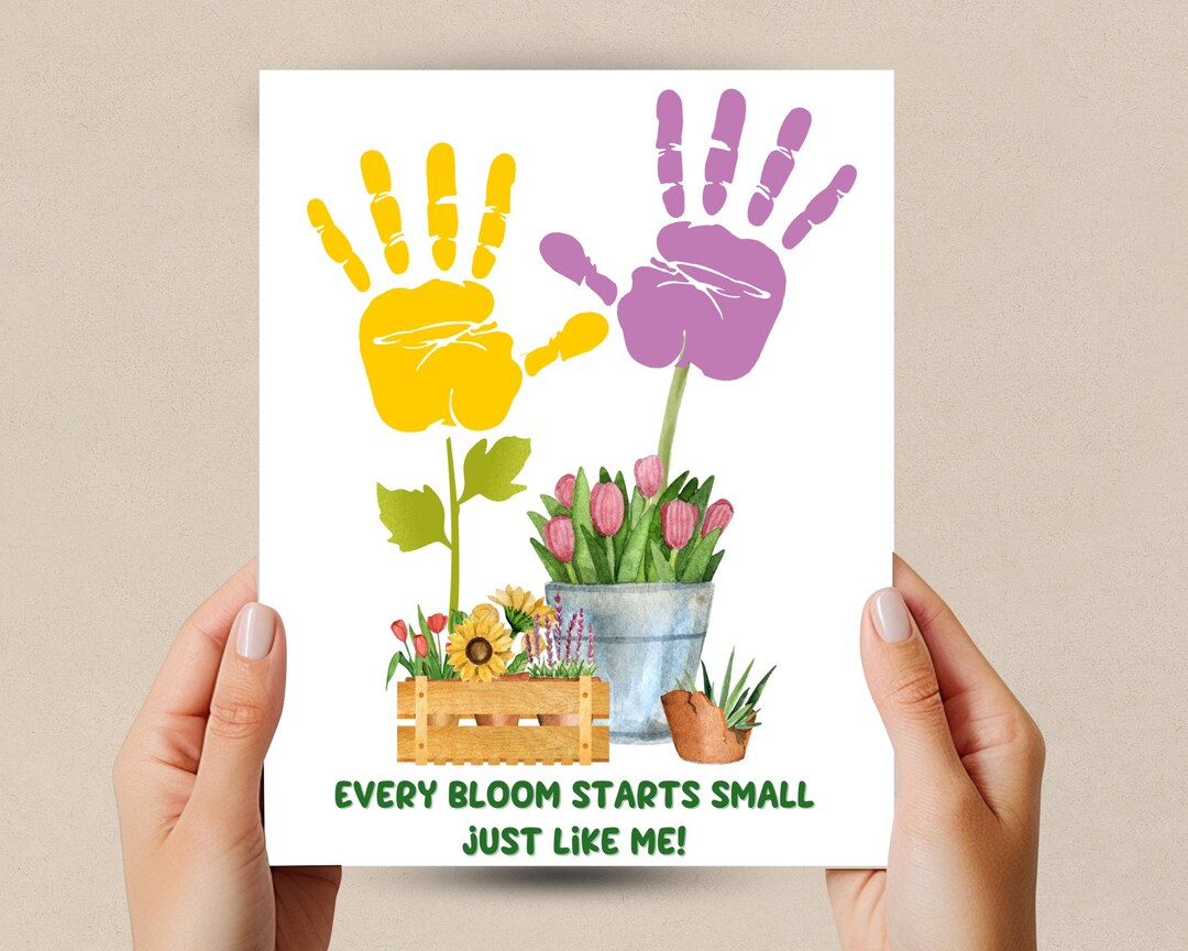 Spring Handprint Craft, Spring Keepsake Handprint, Spring Handprint ...