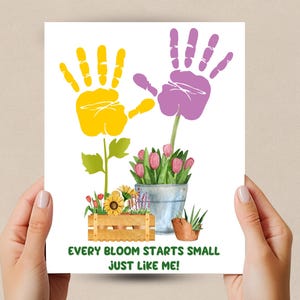 Spring Handprint Craft, Spring Keepsake Handprint, Spring Handprint ...
