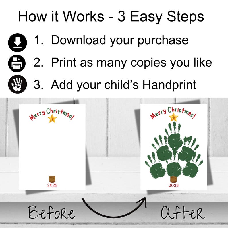 Christmas Handprint Craft, Handprint Art, Christmas Tree Craft ...