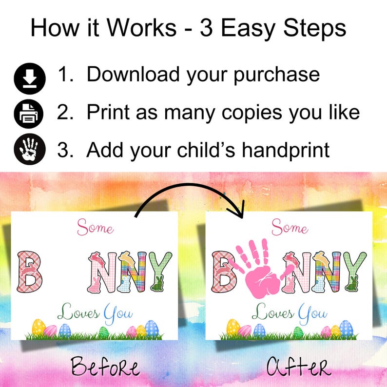 Easter Handprint Art, Footprint Craft, Easter Keepsake, Toddler ...