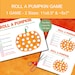 Roll a Pumpkin Game, Printable Game for Kids, Fall Party, Candy Game ...