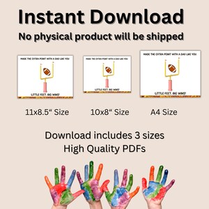 Football Footprint Art, Fall Football Footprint Craft for Babies ...