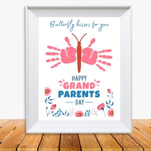 Grandparent Day Handprint Art, Preschool Handprint Craft Activity for ...