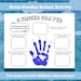 5 Finger Prayer Handprint Art, Sunday School Activity, Grow in Christ ...