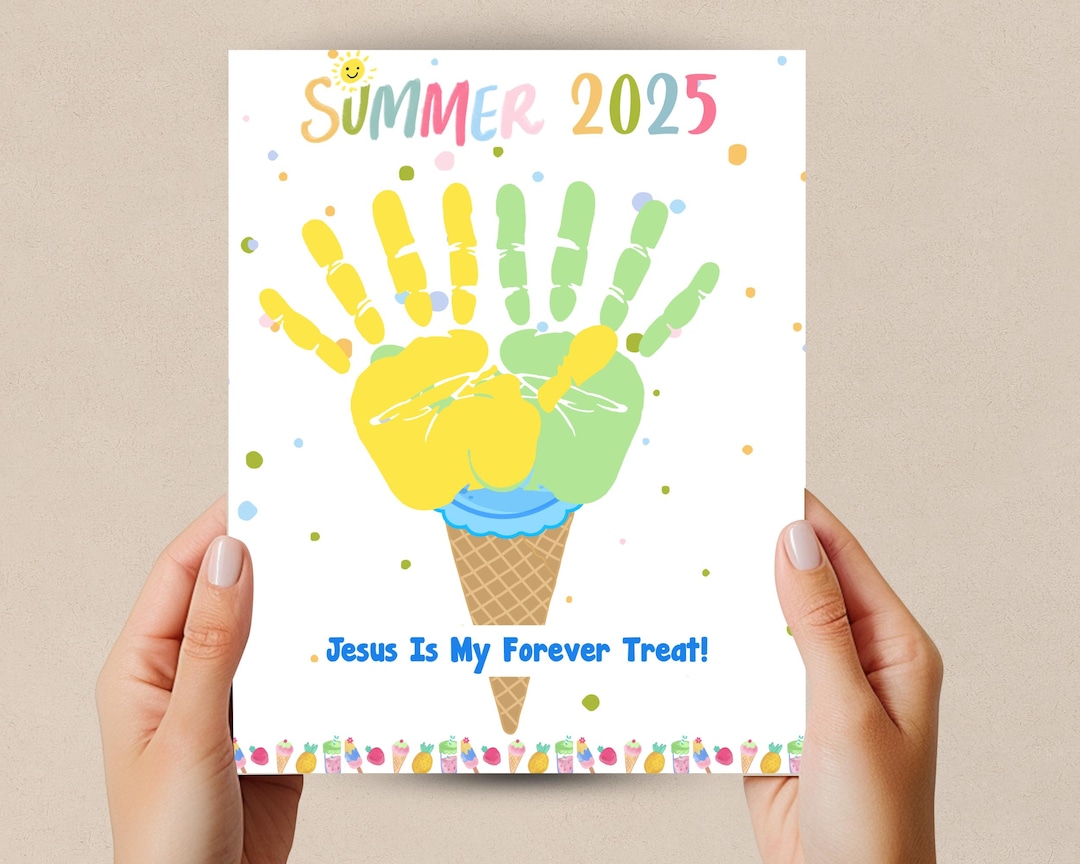 Summertime Handprint Craft, Sunday School Handprint Art, Handprint ...