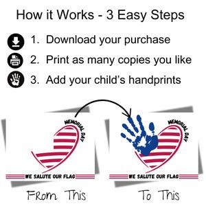 Memorial Day Handprint Art Bundle, Memorial Day Handprint Craft ...