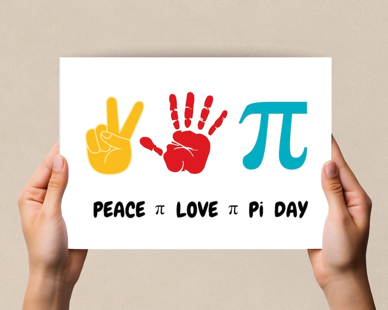 Pi Day Handprint Art, Handprint Craft, Activity for Kids, Toddlers in ...