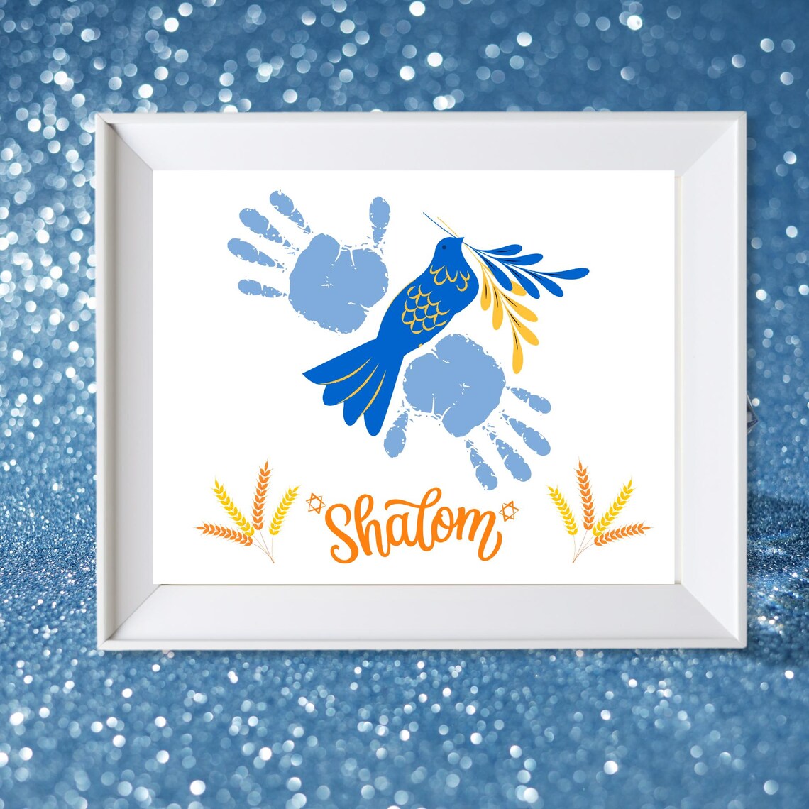 Hanukkah Handprint Craft, Handprint Art, Shalom, Preschool Activity ...