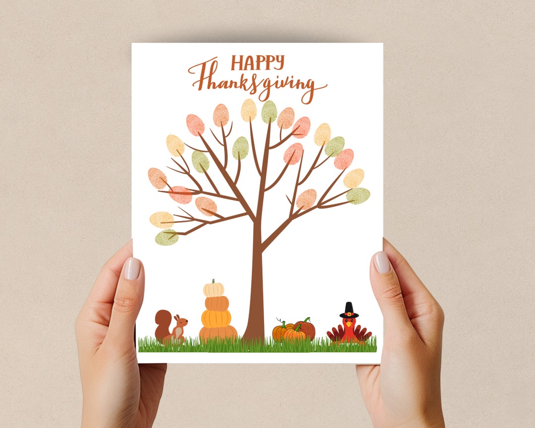 Thanksgiving Fingerprint Art, Preschool Activity for Babies, Toddlers ...