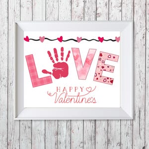 Valentines Day Handprint Art, Valentines Day Handprint Craft, Handprint ...
