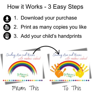 St Patrick's Day Handprint Craft, St Patrick's Day Rainbow Wishes, St ...