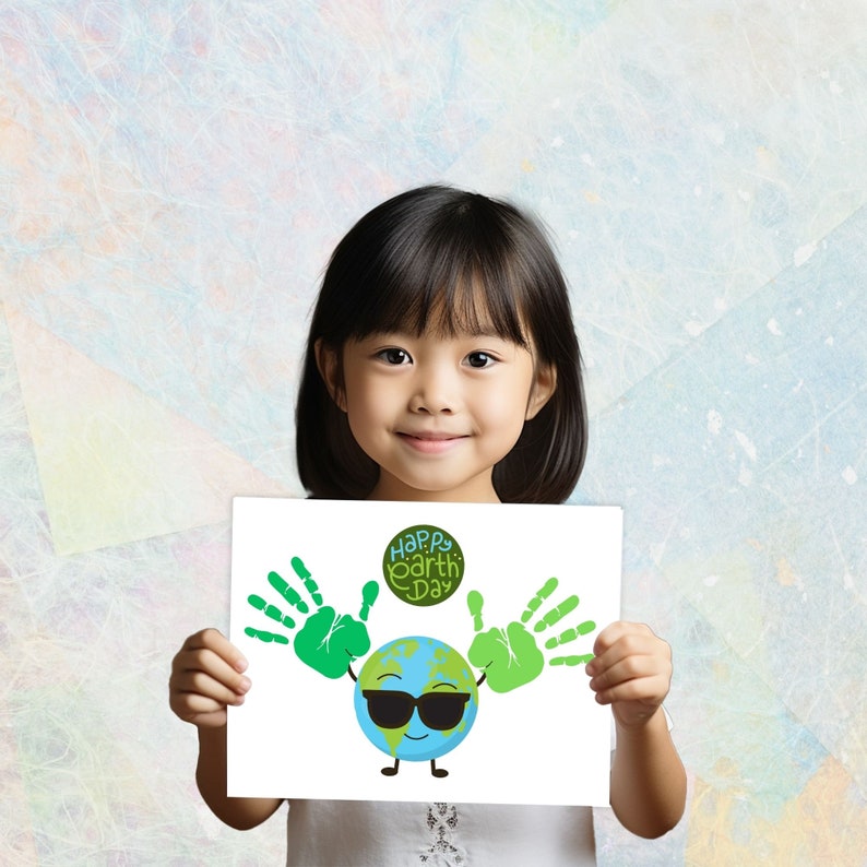 Earth Day Handprint Art, Handprint Earth Day Craft, Earth Day Keepsake ...