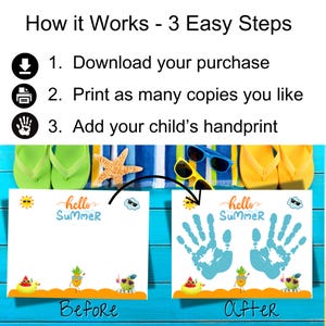 Summer Handprint Craft, Handprint Art, Hello Summer Handprint ...