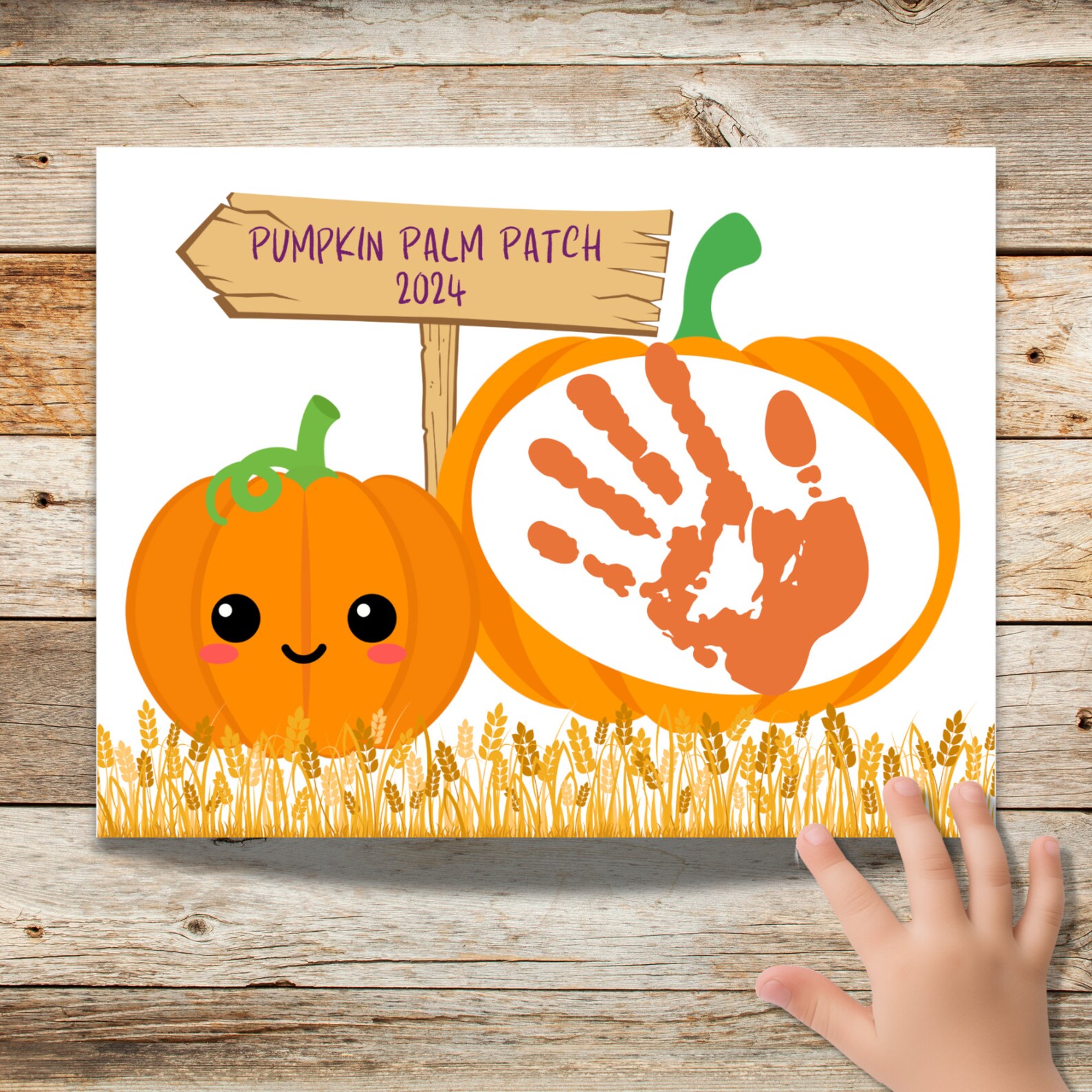 Halloween Handprint Art, Handprint Craft, Pumpkin Patch Preschool ...
