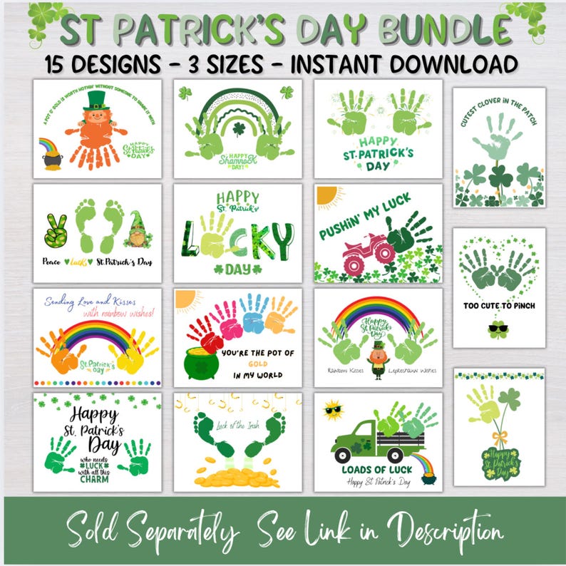 St Patrick's Day Handprint Craft, St Patrick's Day Art, St Patricks Day ...