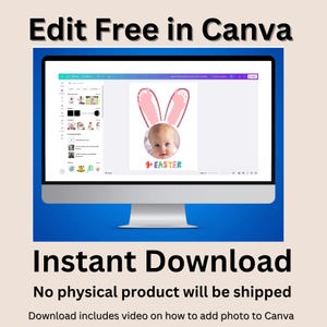 Easter Bunny Footprint Craft, Easter Photo Baby First Easter, Handprint ...