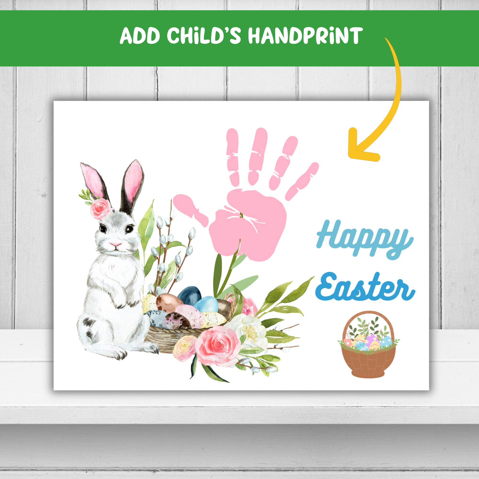 Easter Handprint Craft, Printable Handprint Art, Easter Handprint Gift ...