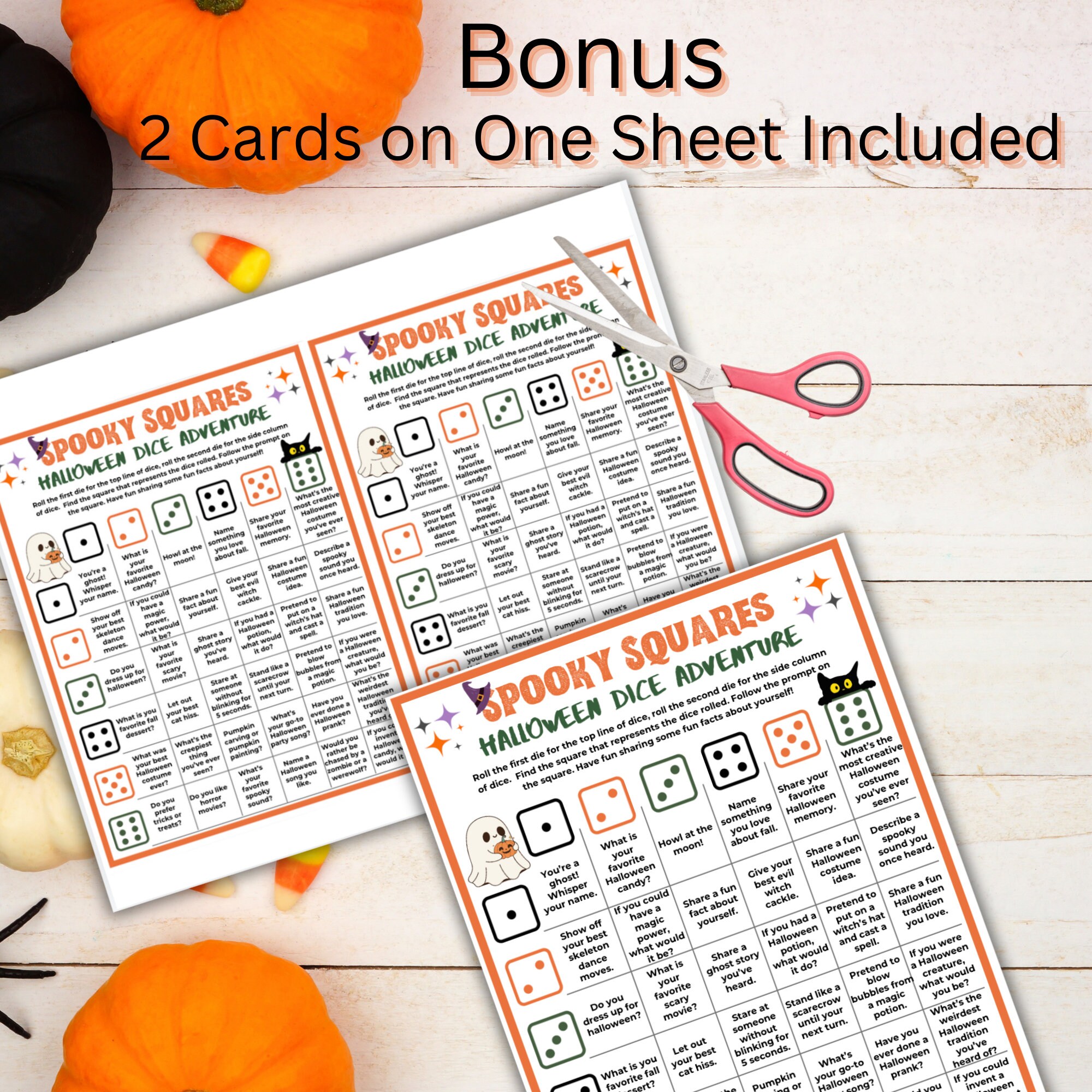 Halloween Icebreaker Dice Game, Halloween Printable Game for Adults ...