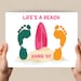 Summer Footprint Art. Life's A Beach Craft for Babies Toddlers ...