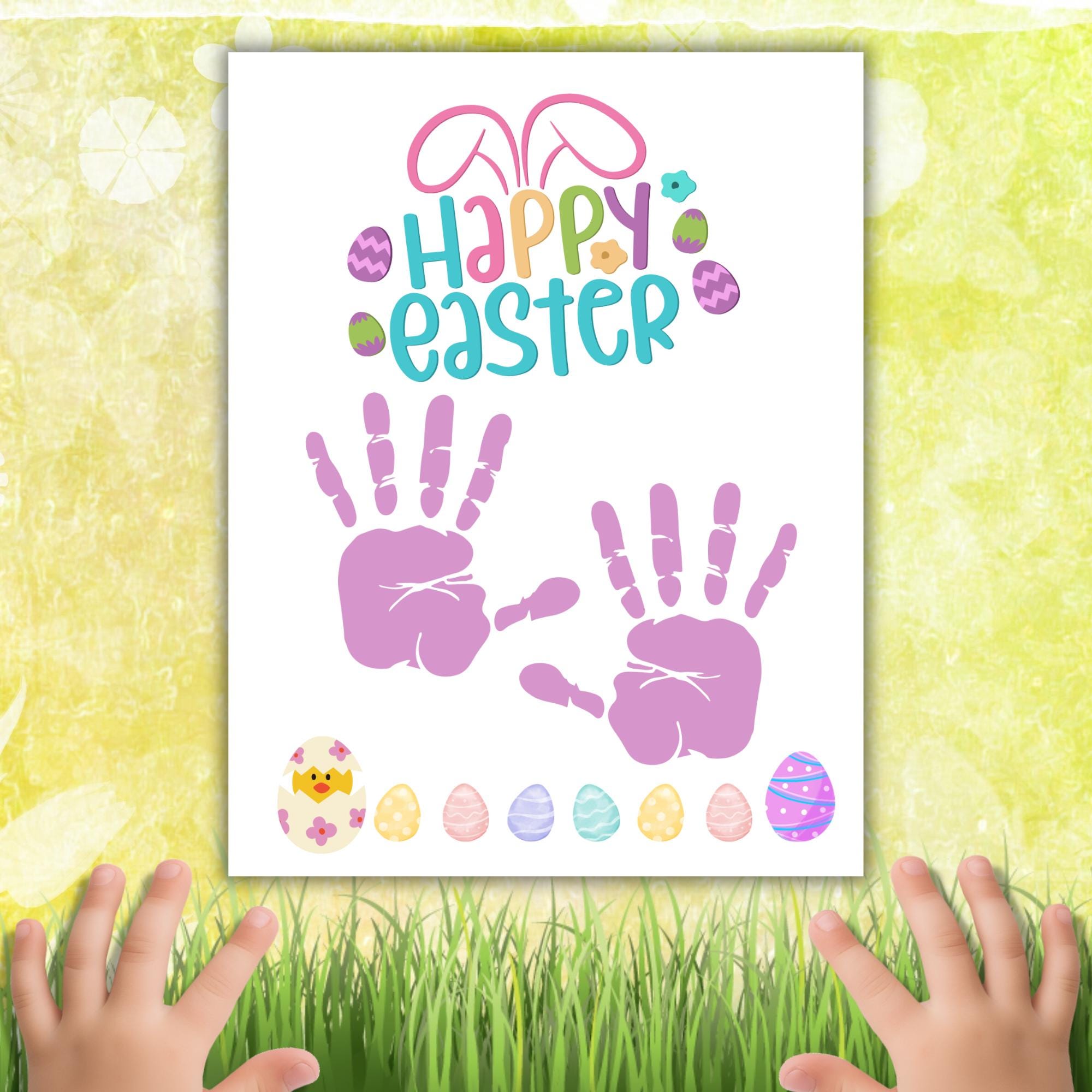 Easter Handprint Keepsake, Handprint Craft, Toddler Handprint ...