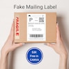 Fake Shipping Label Editable Template, Custom Label for Gifts - Fake ...