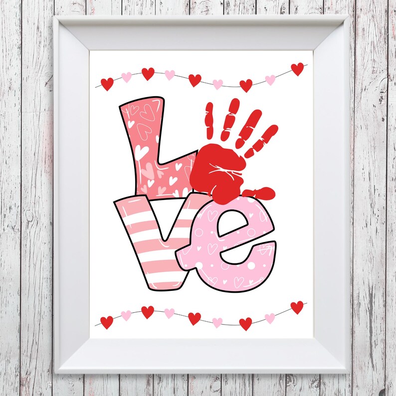 Valentine's Day Handprint Art, Handprint Craft, Love Handprint ...