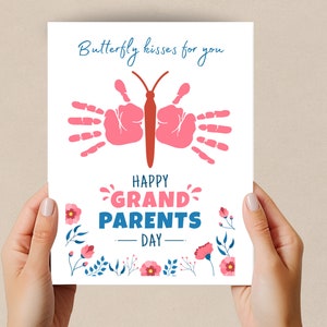 Grandparent Day Handprint Art, Preschool Handprint Craft Activity for ...