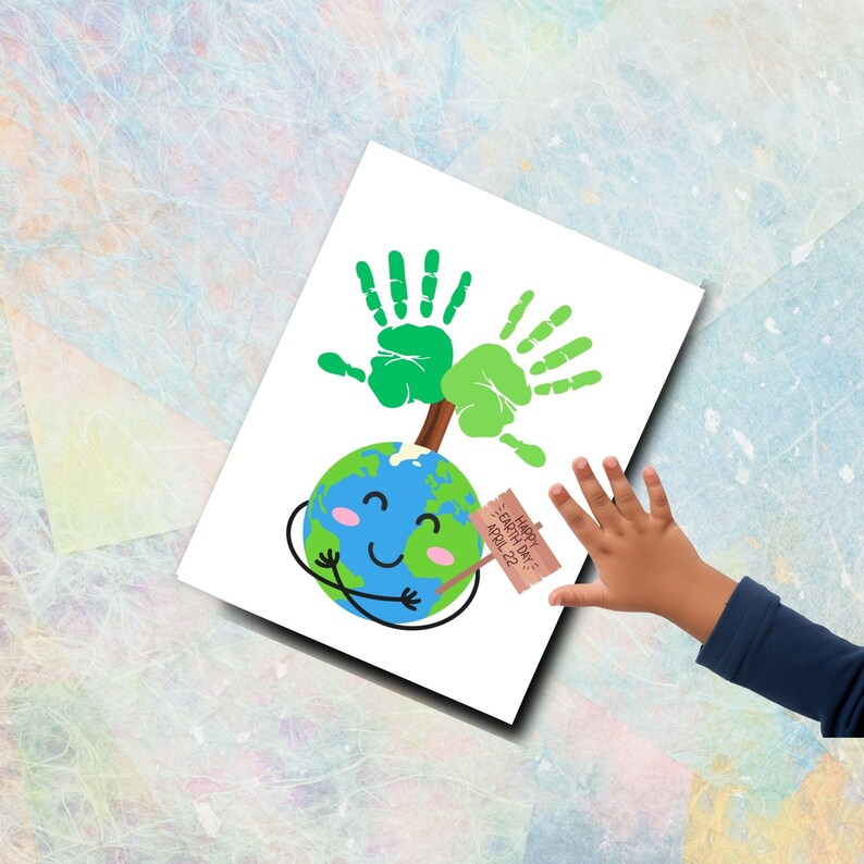 Earth Day Handprint Art, Handprint Earth Day Craft, Earth Day Keepsake ...