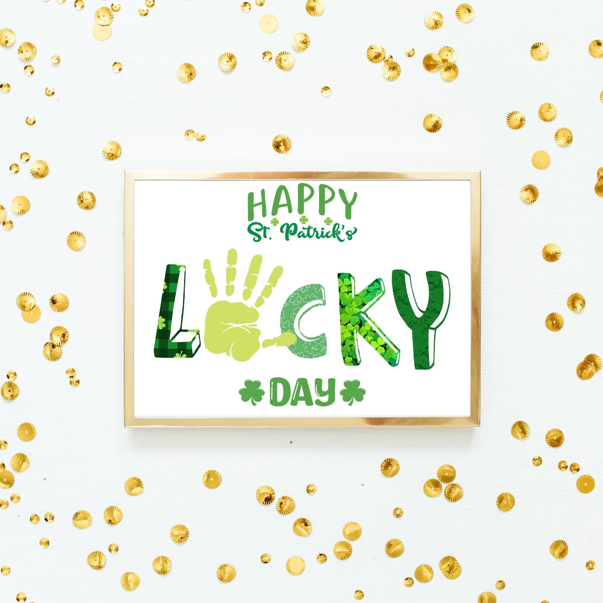 St Patrick's Day Lucky Handprint Art, St Patrick's Day Craft, St ...