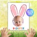 Easter Bunny Footprint Craft, Easter Photo Baby First Easter, Handprint ...