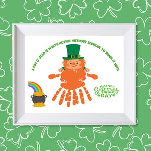 St Patrick's Day Handprint Craft, St Patrick's Day Art, St Patricks Day ...