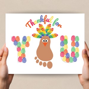 Thanksgiving Turkey Footprint, Fingerprint Craft, Preschool Activity ...