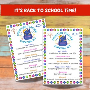 Christian Teacher Survival Kit, Back to School, Sunday School Printable ...