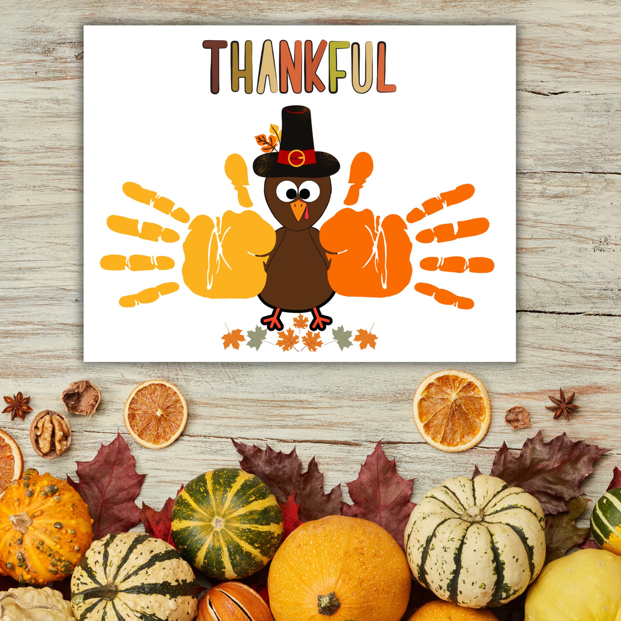 Thanksgiving Handprint Craft, Handprint Art, Preschool Activity for ...