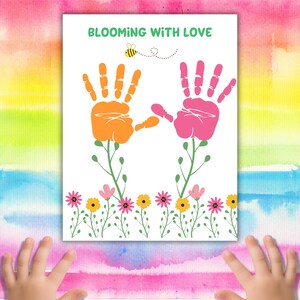 Spring Handprint Craft, Spring Handprint Activity for Preschoolers, DIY ...