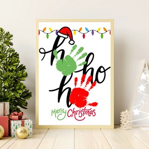 Christmas Handprint Craft, Handprint Art, Ho Ho Ho, Preschool Activity ...
