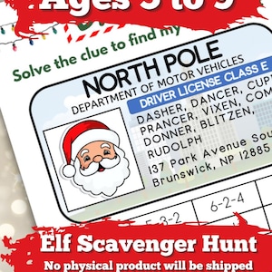 Elf Scavenger Hunt, Christmas Treasure Hunt, Elf Notes, Advent Calendar ...