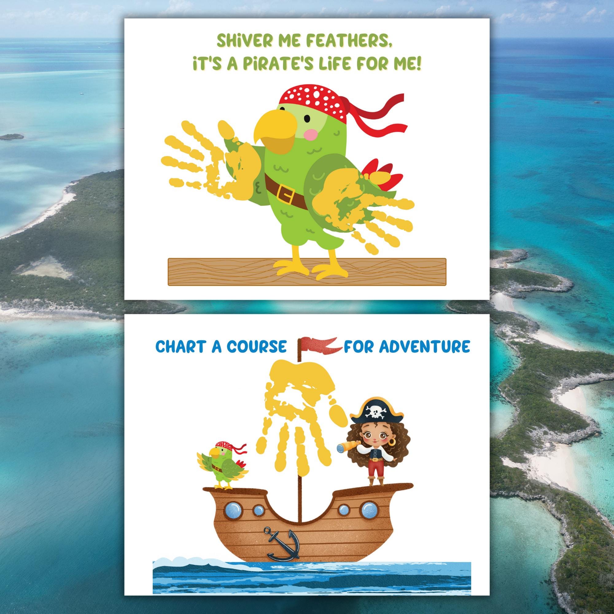 Pirate Handprint Craft, Handprint Art Bundle, Toddler Footprint ...