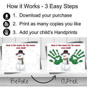 Christmas Hand Print Craft, Christian Handprint, Christmas Sunday ...