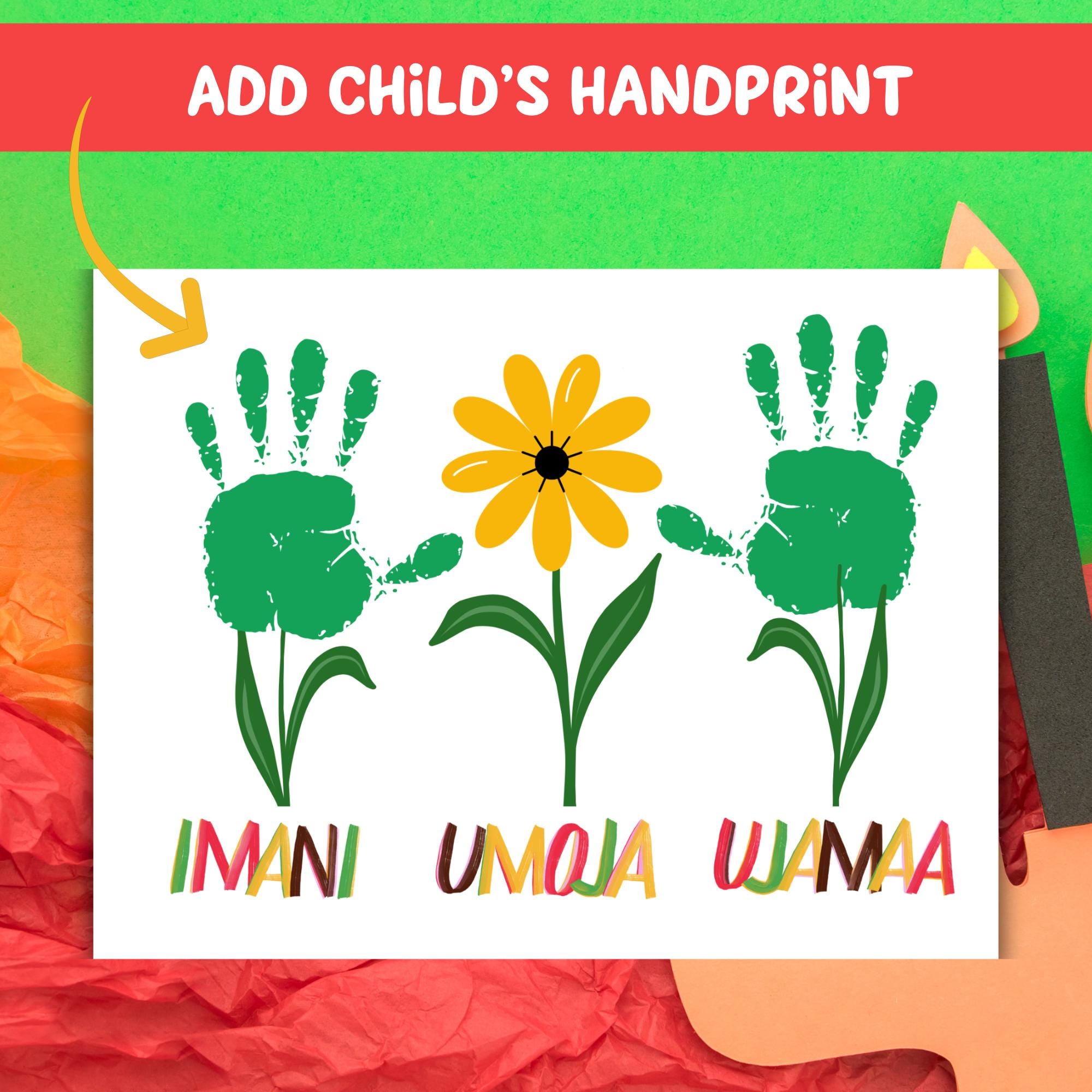 Kwanzaa Handprint Craft, Kwanzaa Handprint Art, Handprint Activity ...
