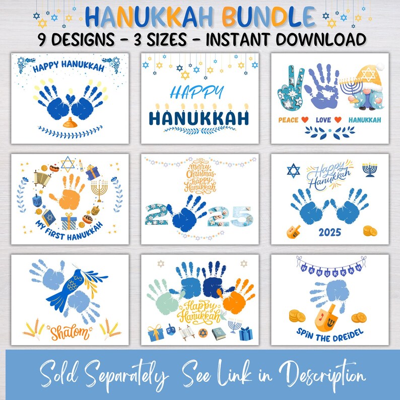 Hanukkah Handprint Craft, Handprint Art, Shalom, Preschool Activity ...
