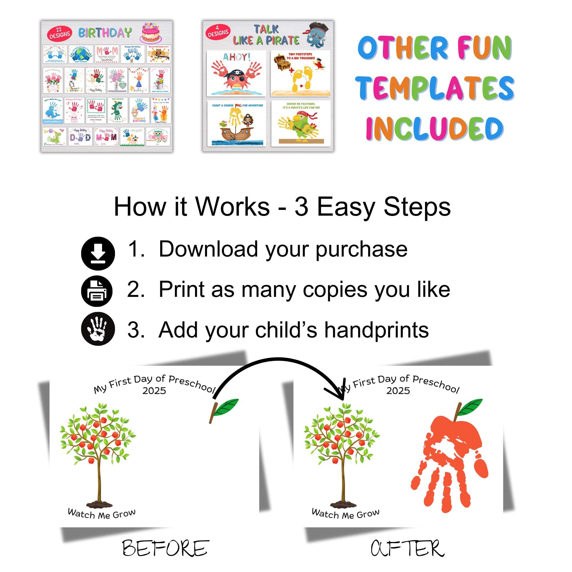Mega Handprint Craft Bundle, Handprint Art, Handprint Activity for ...