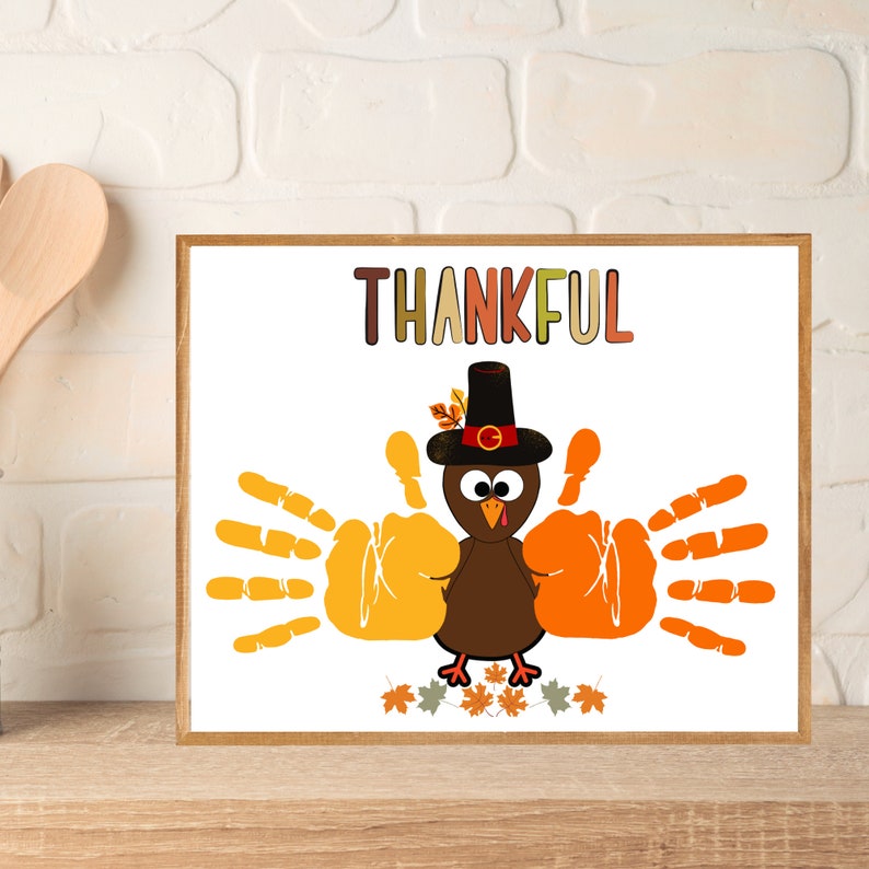 Thanksgiving Handprint Craft, Handprint Art, Preschool Activity for ...