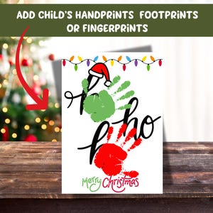 Christmas Cards Handprint Craft Bundle, 5"x7" Cards, Handprint Art ...