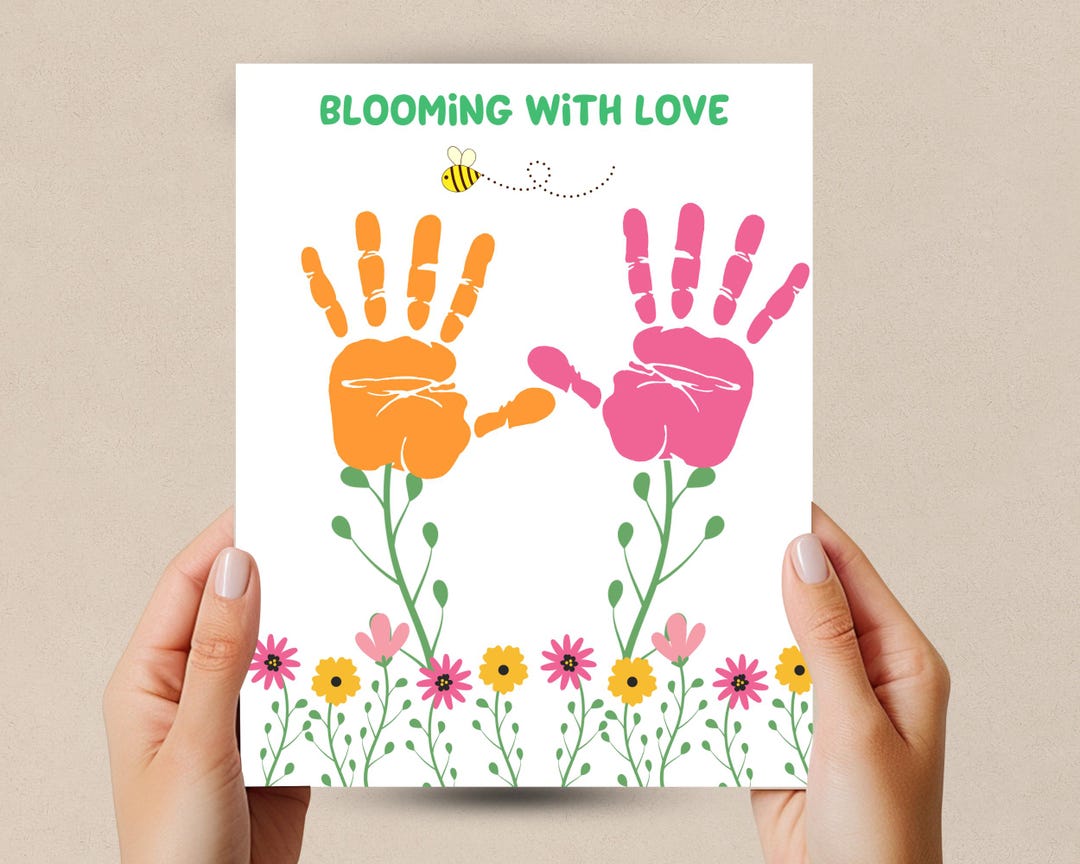 Spring Handprint Craft, Spring Handprint Activity for Preschoolers, DIY ...