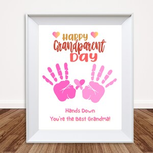 Grandparent Handprint Art, Handprint Craft for Babies, Toddlers ...